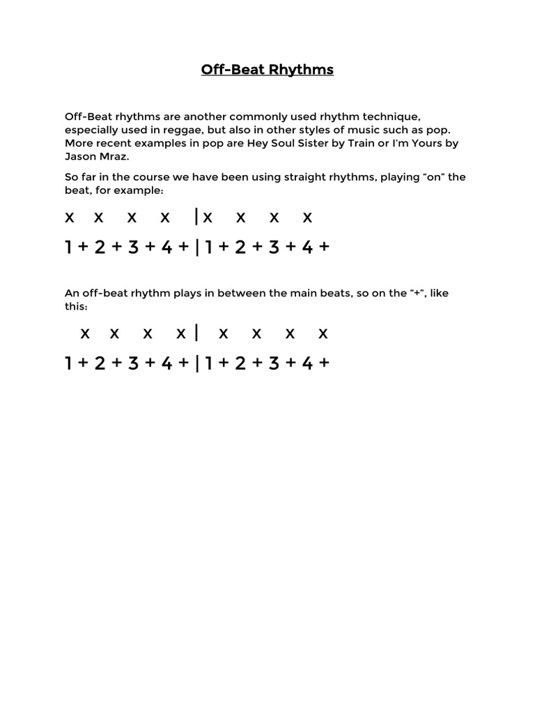 32 Off-Beat Rhythms | PDF