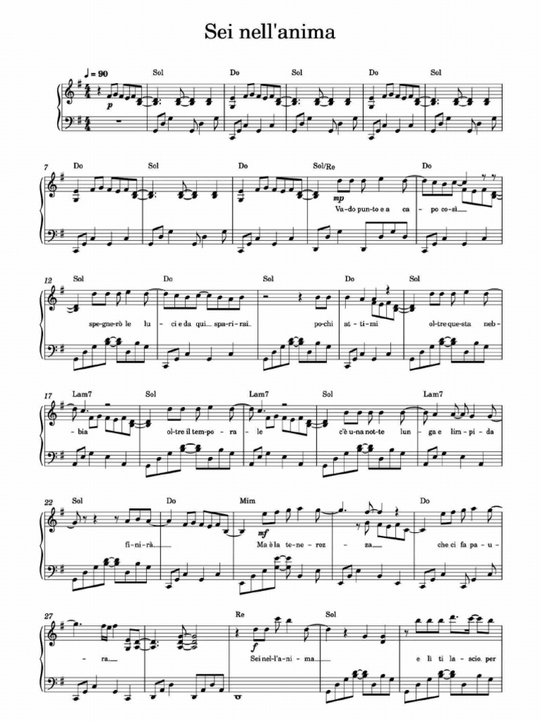 Sei Nell'anima - Gianna Nannini | PDF