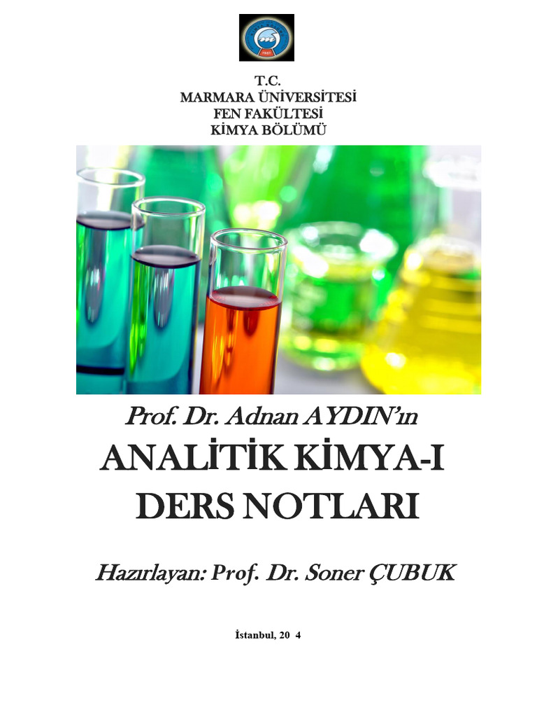 Analitik Kimya Ders Notlari | PDF