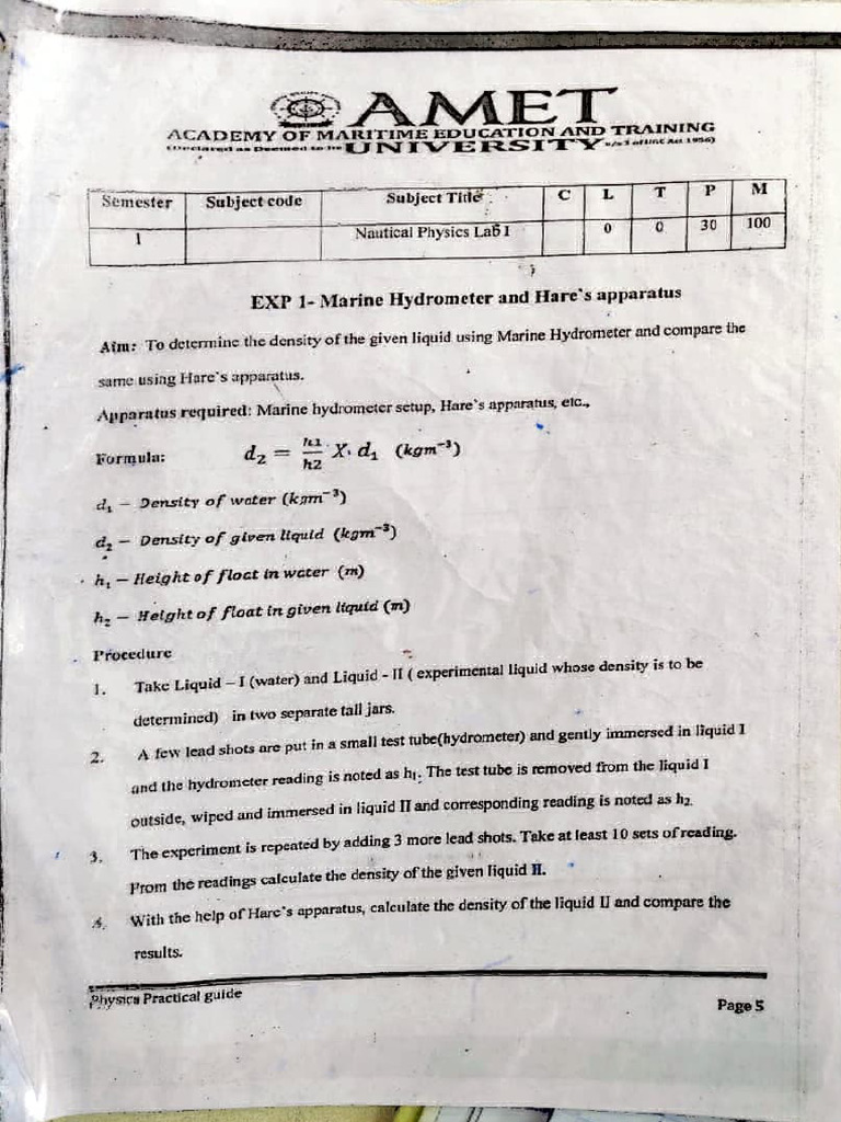 Phy Lab Cycle-1 | PDF