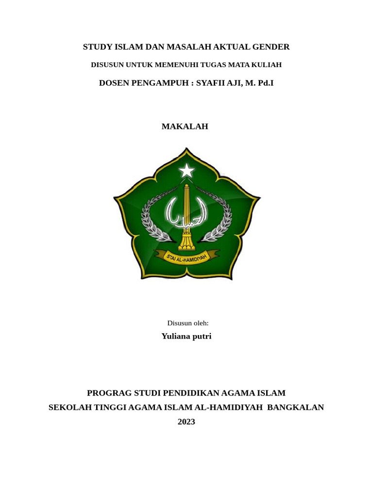 Makalah Study Gender | PDF