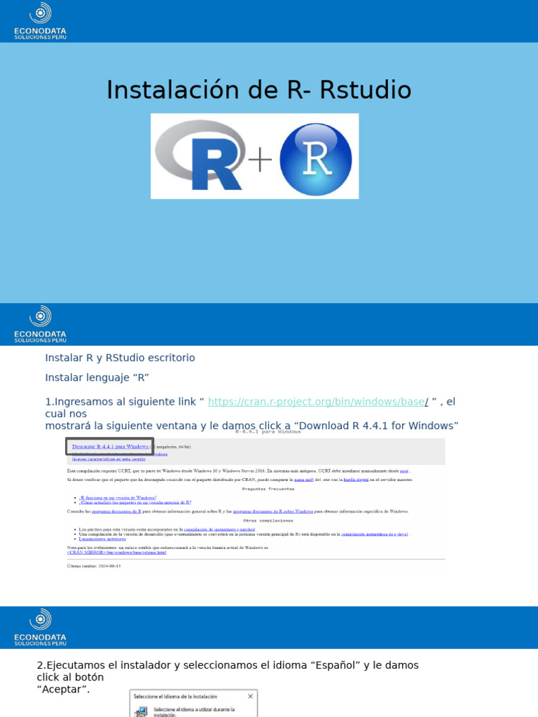 Instalación R Rstudio | PDF