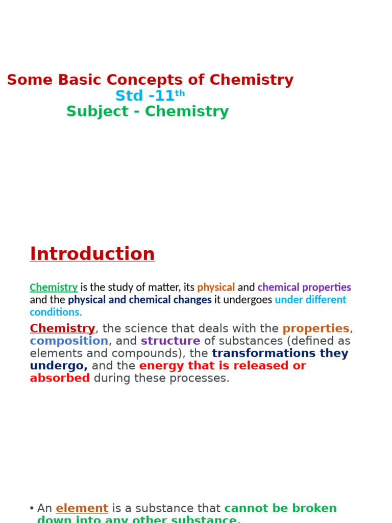 1.basic Concepts of Chemistry | PDF