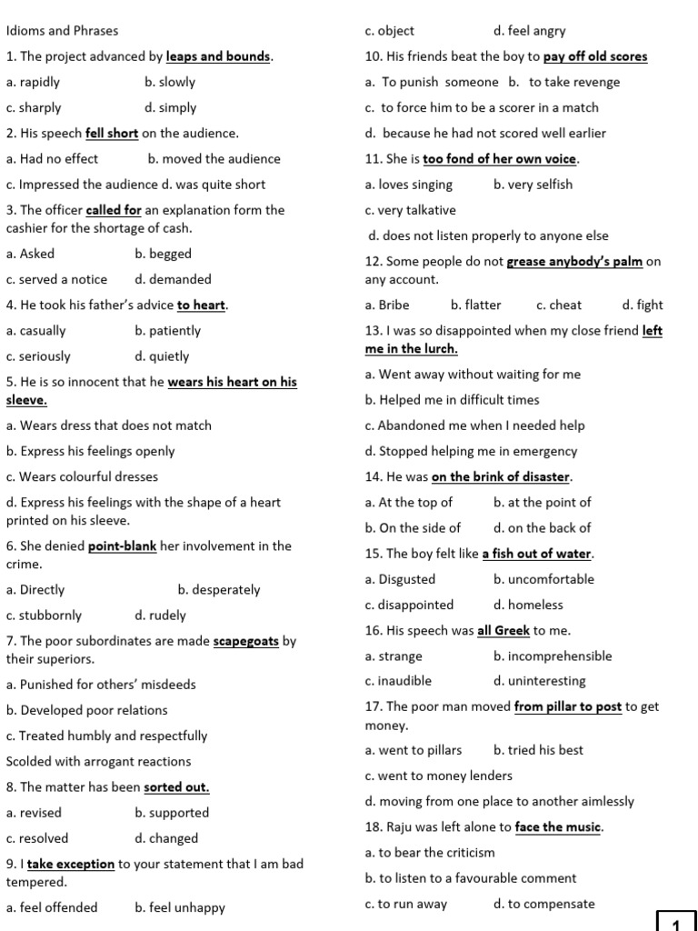 Idioms and Phrases IPMTalks | PDF