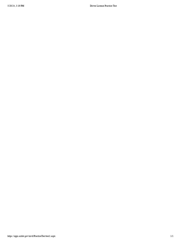 Driver License Practice Test | PDF