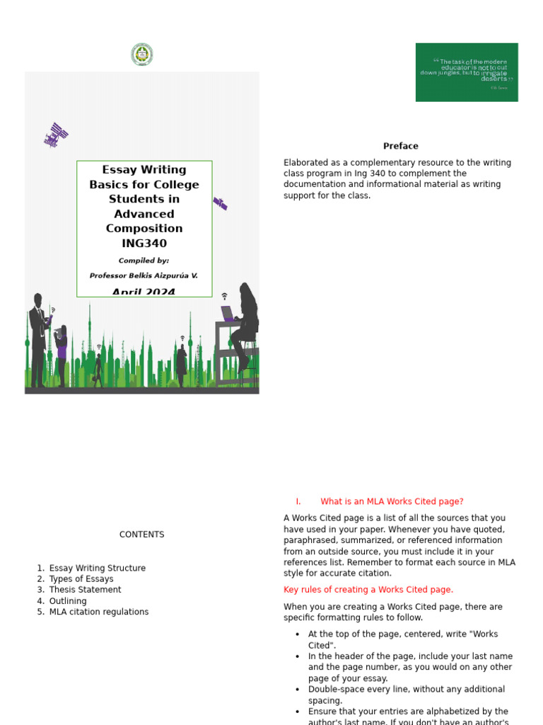 340 Advance Composition Booklet | PDF