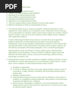 AP English Language Argumentative Essay Template (With Examples) | PDF ...