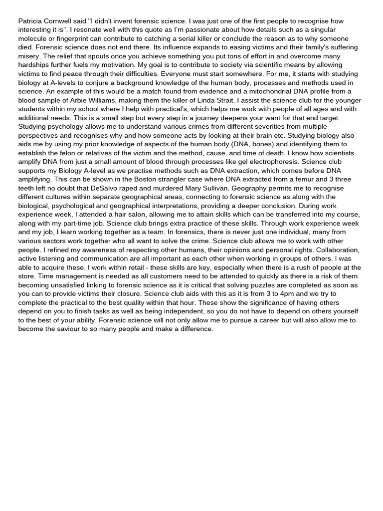 Personal Statement Draft 4 | PDF | Social Science