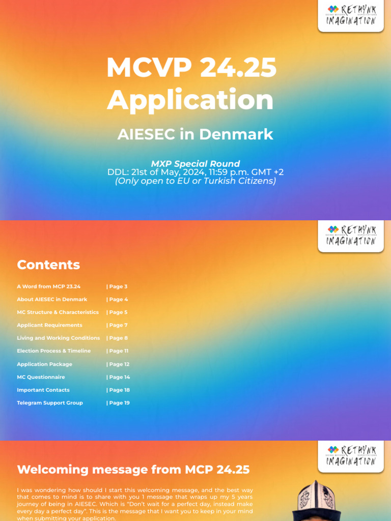 AIESEC in Denmark - MCVP Application Booklet - Special - Round - MXP ...