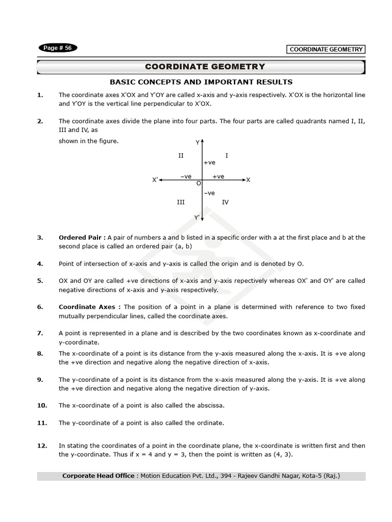 03 Coordinate Geometry | PDF