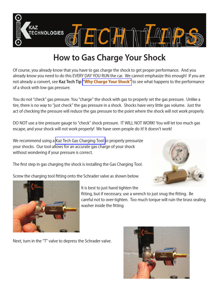 How To Gas Charge Your Shocks1 | PDF