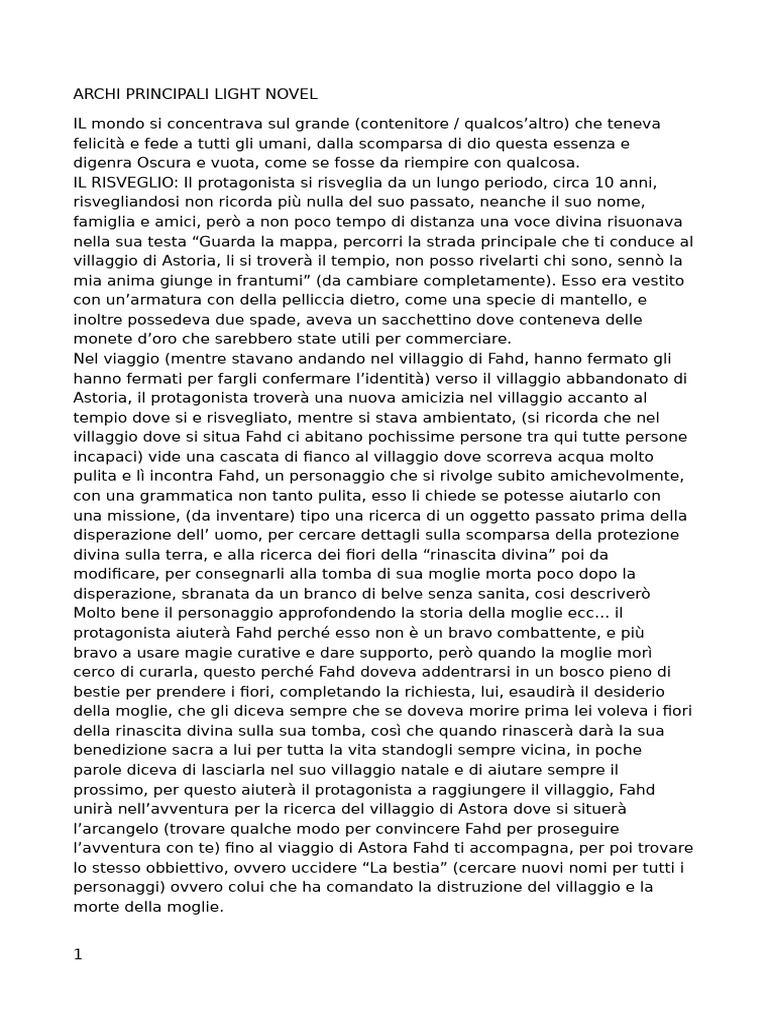 Archi e Avvenimenti PRINCIPALI | PDF