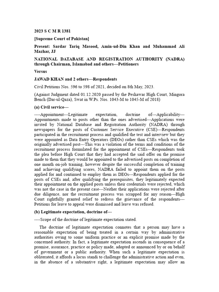 2023 S C M R 1381 | PDF