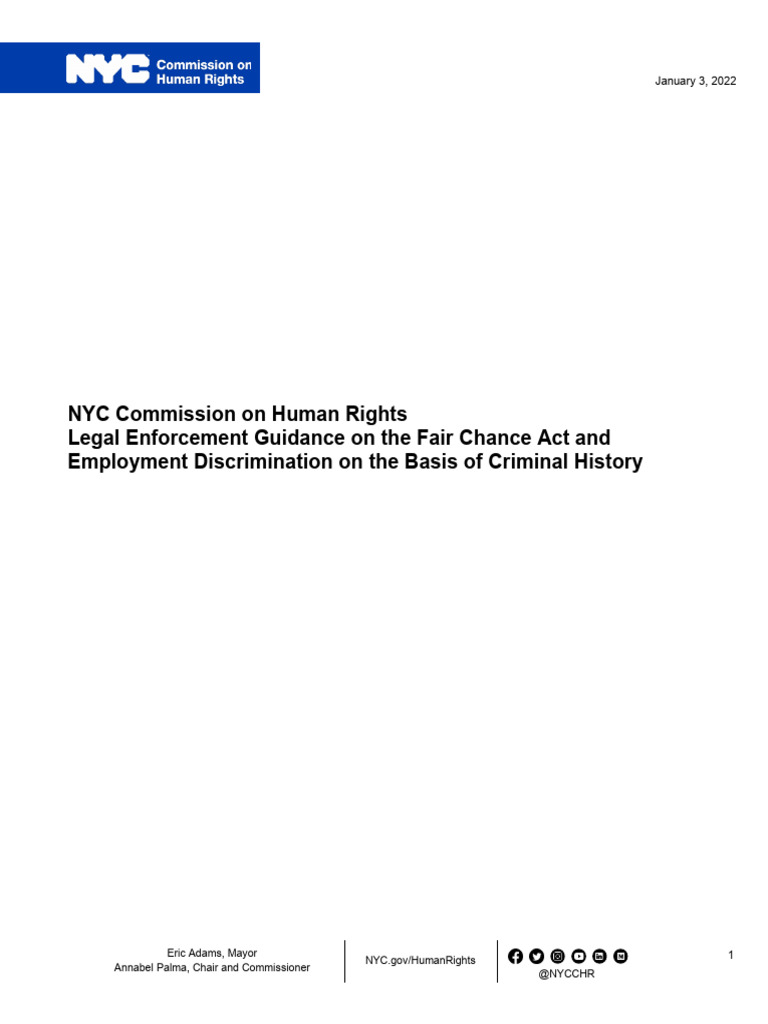 Fair Chance Act | PDF