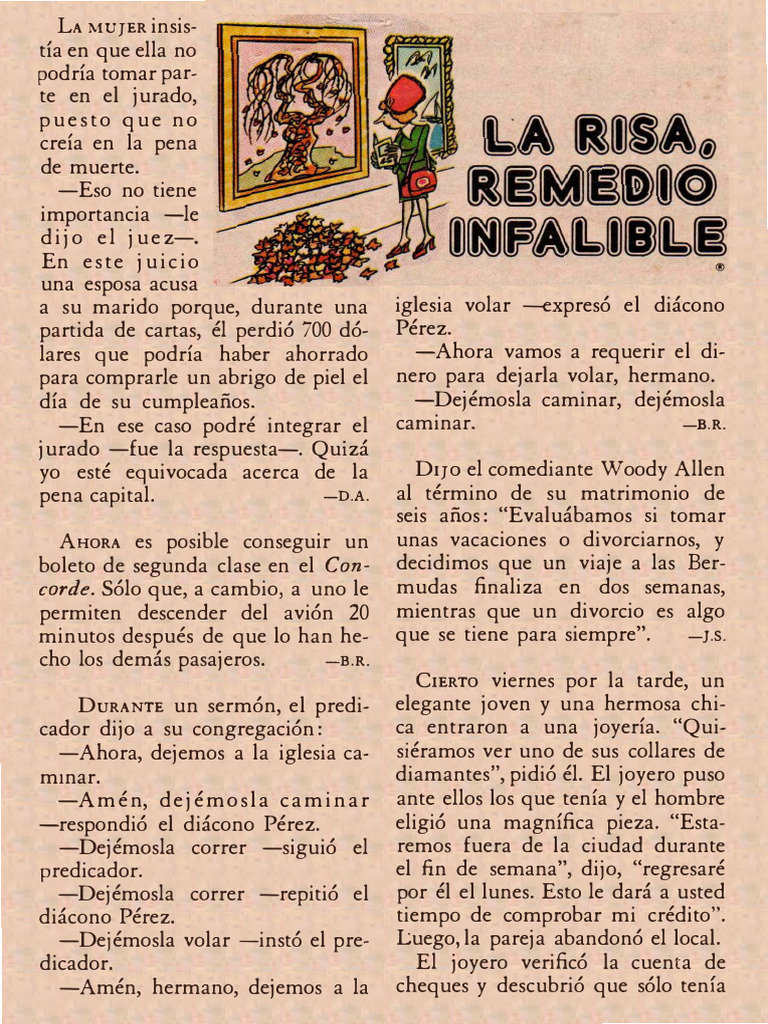 La Risa, Remedio Infalible (Selecciones) | PDF