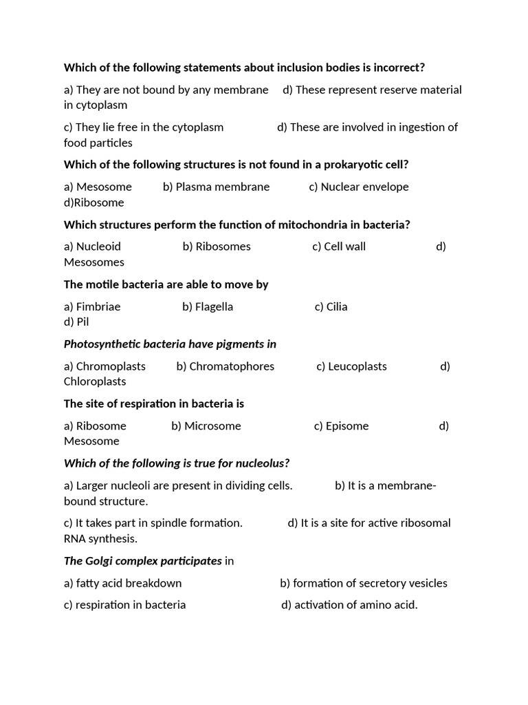 Bio Test | PDF