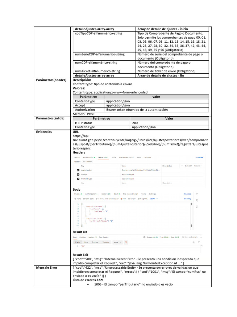 Manual de Servicios Web Api - SIRE - Compras v18 (71-80) | PDF