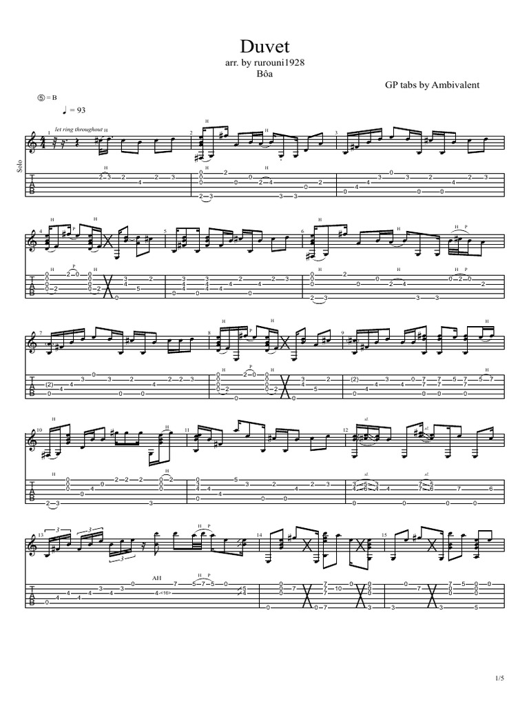 Duvet Tabs and Chord Progressions | PDF | Alethinophidia | Squamata