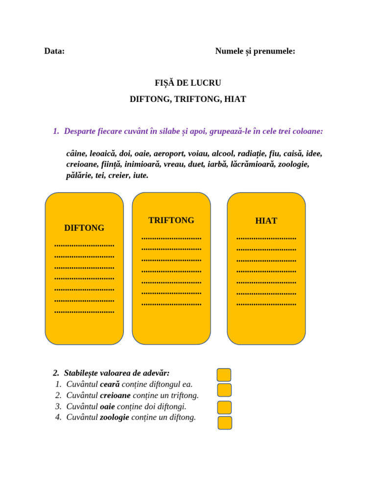 A - Diftong - Triftong - Hiat 1 | PDF