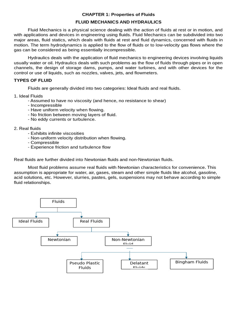 CHAPTER 1 Fluid Properties | PDF | Fluid | Science & Mathematics