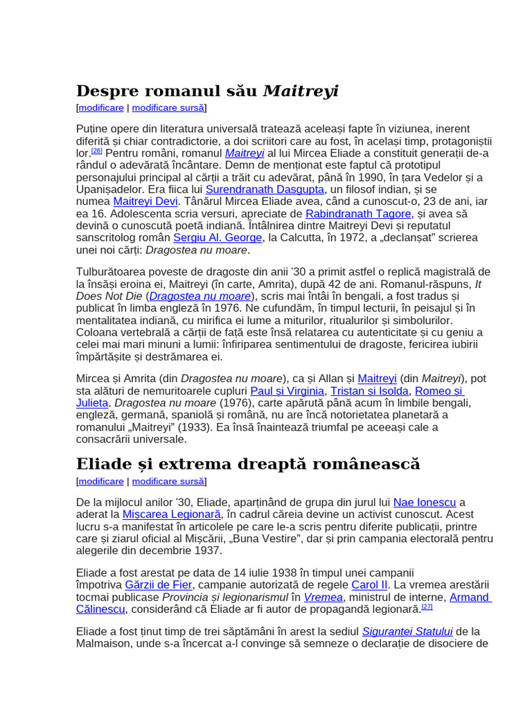 Despre Romanul Său Maitreyi | PDF