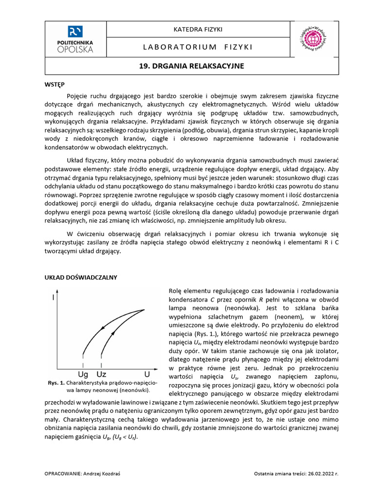 Drgania Relaksacyjne | PDF