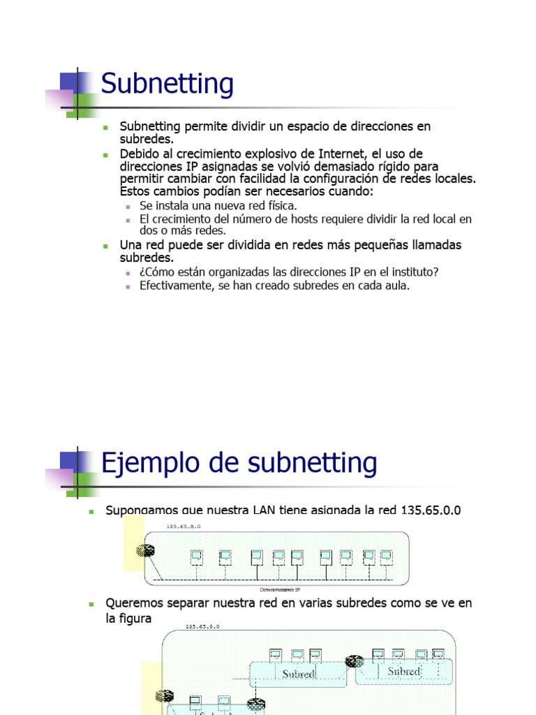Presentacion Subnetting | PDF
