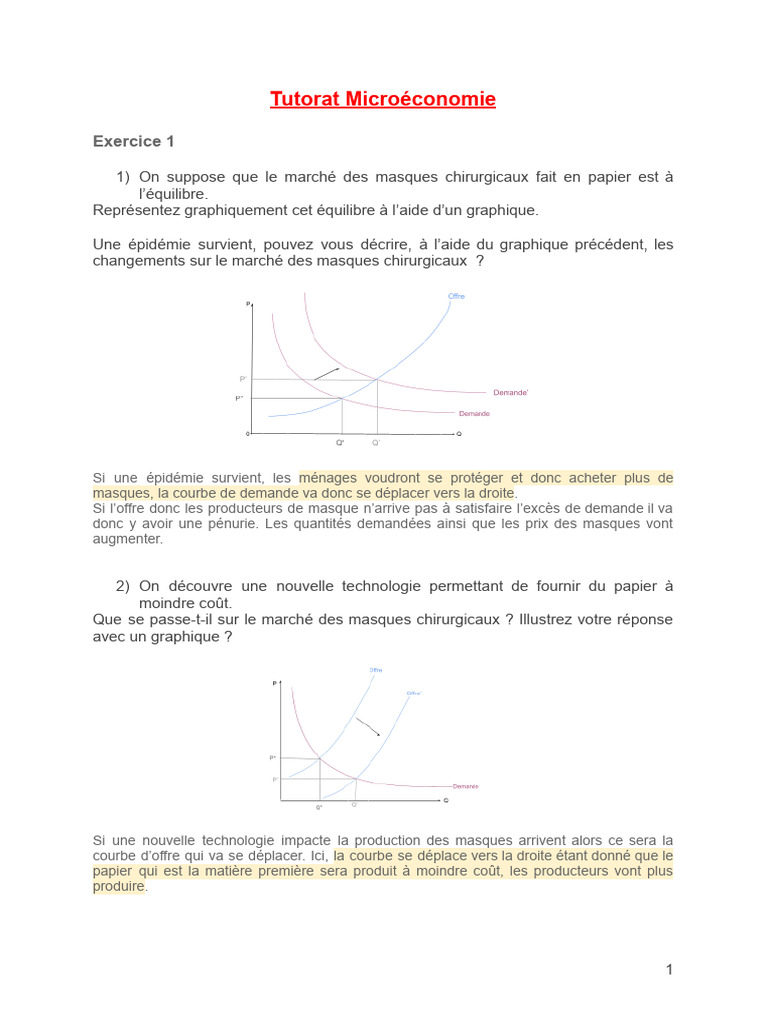 Tutorat Microéconomie | PDF