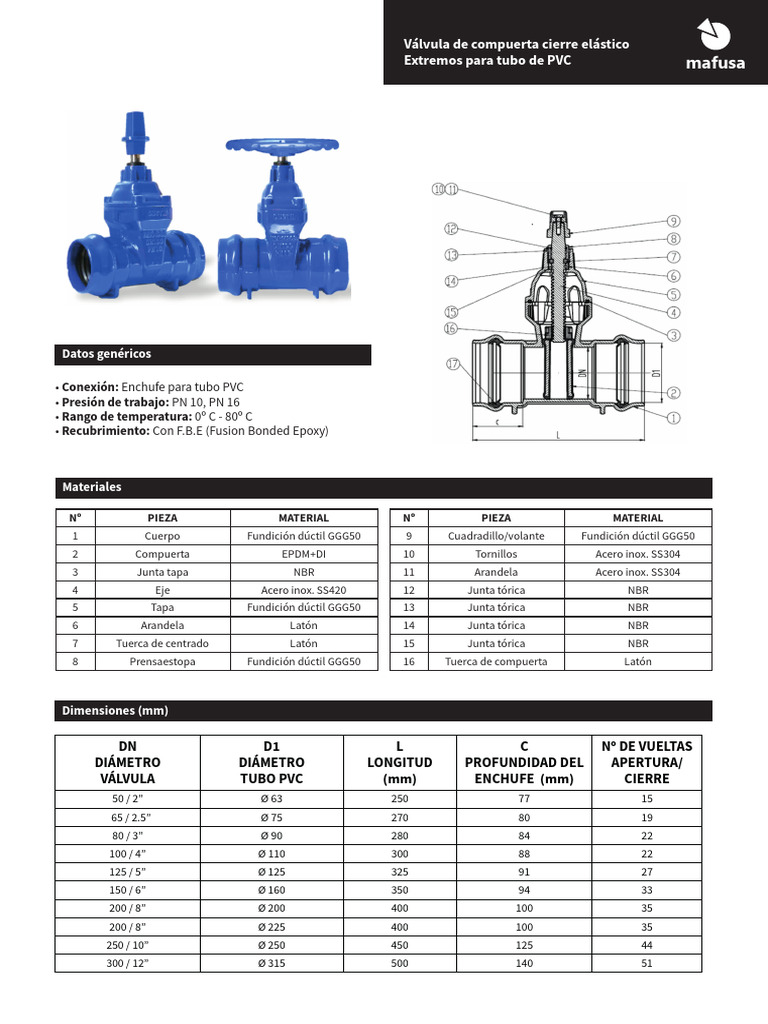 4.valvula Compuerta HD Union Flexible Tubo PVC PN 16 | PDF