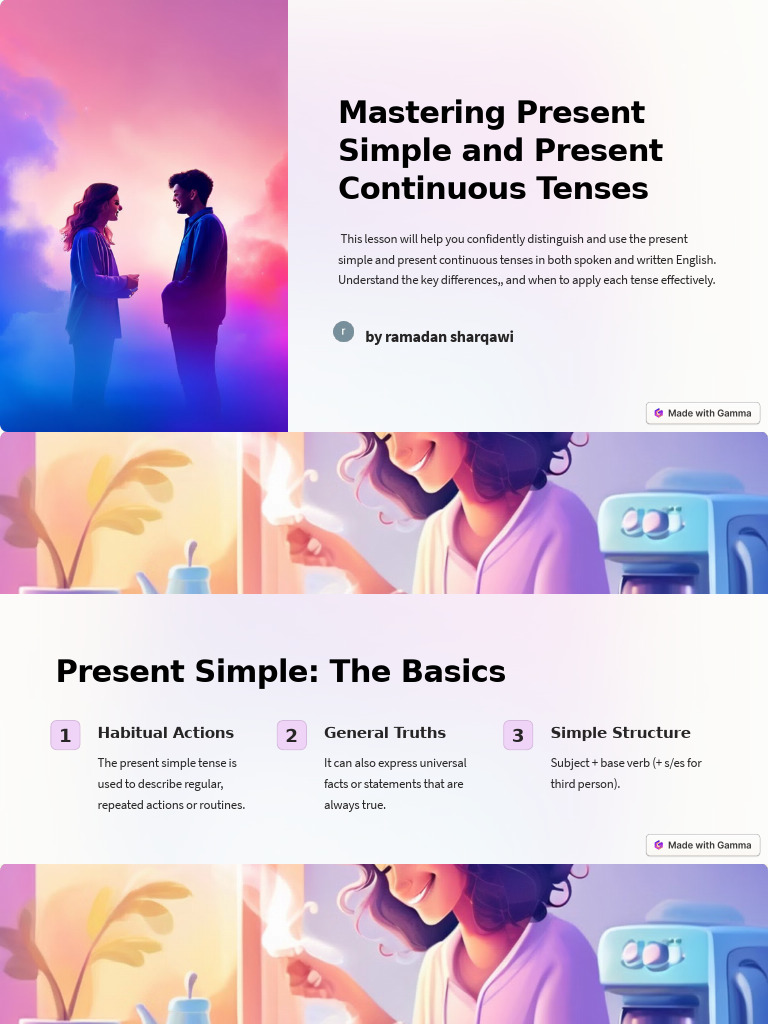 Mastering-Present-Simple-and-Present-Continuous-Tenses | PDF Mastering-Present-Simple-and-Present-Continuous-Tenses | PDF
