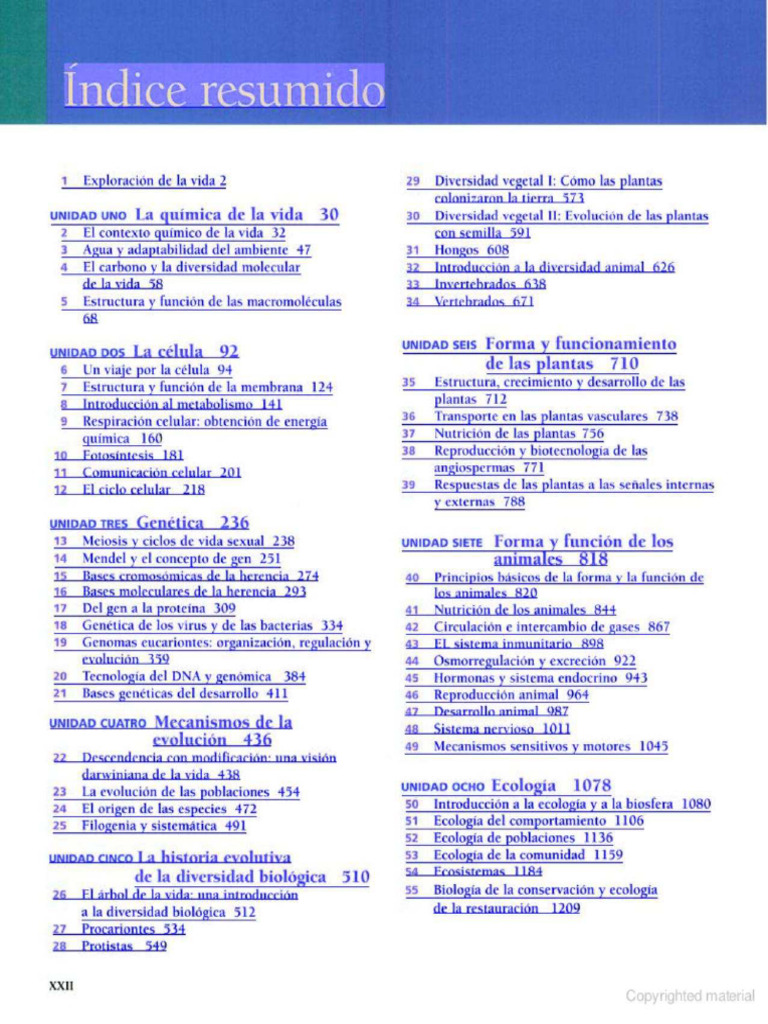 Campbell Reece Biologia 1-3 | PDF