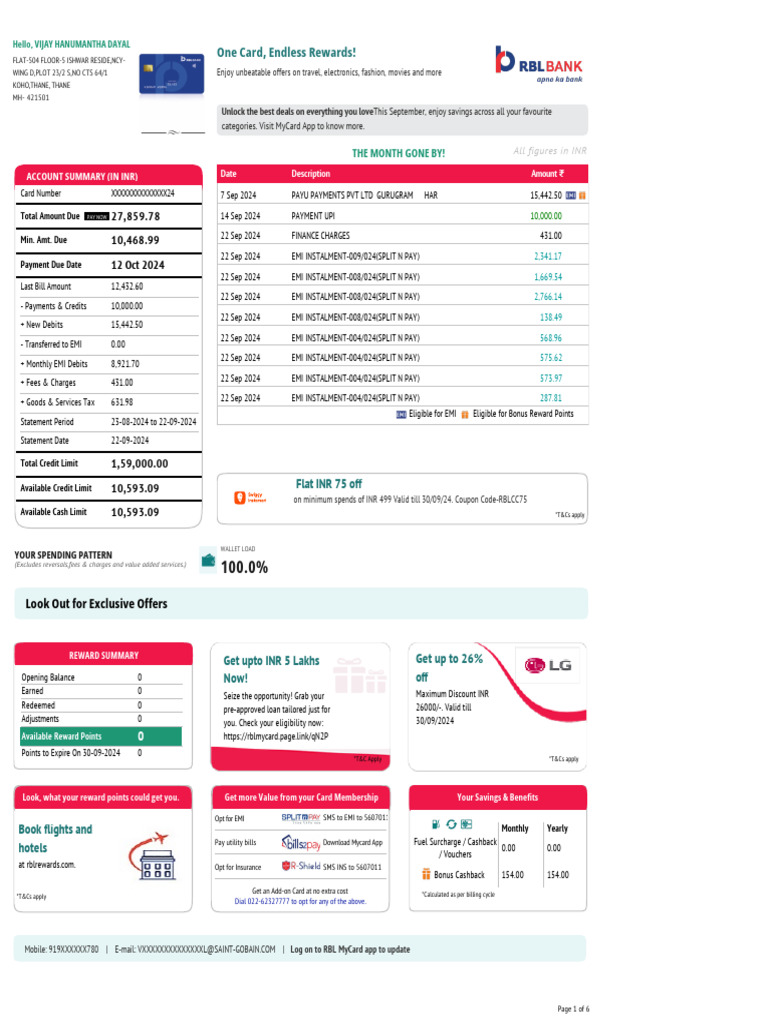 RBL Statement. | PDF