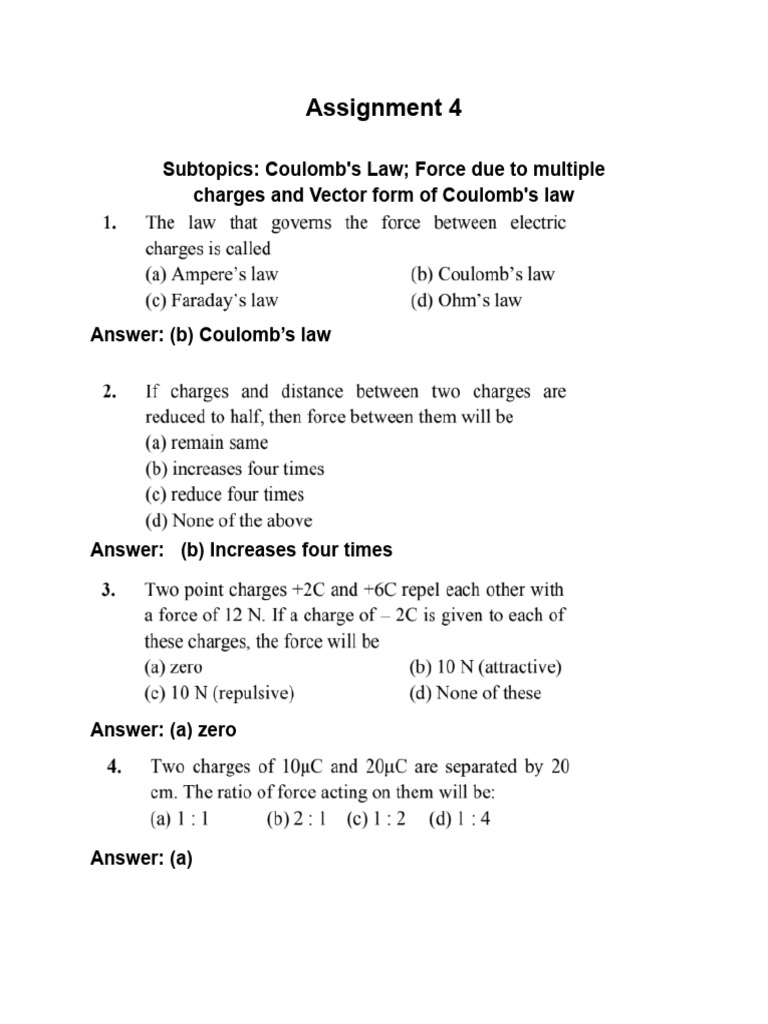 Assignment 4 - Answer Key | PDF