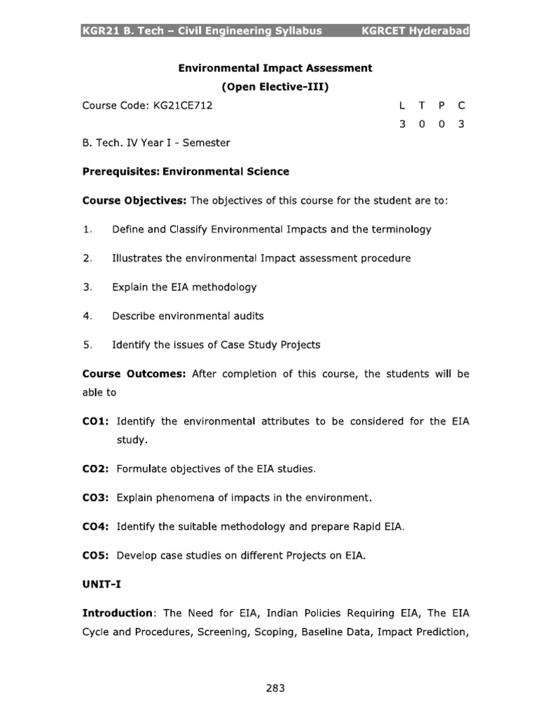 Environmental Syllabus | PDF