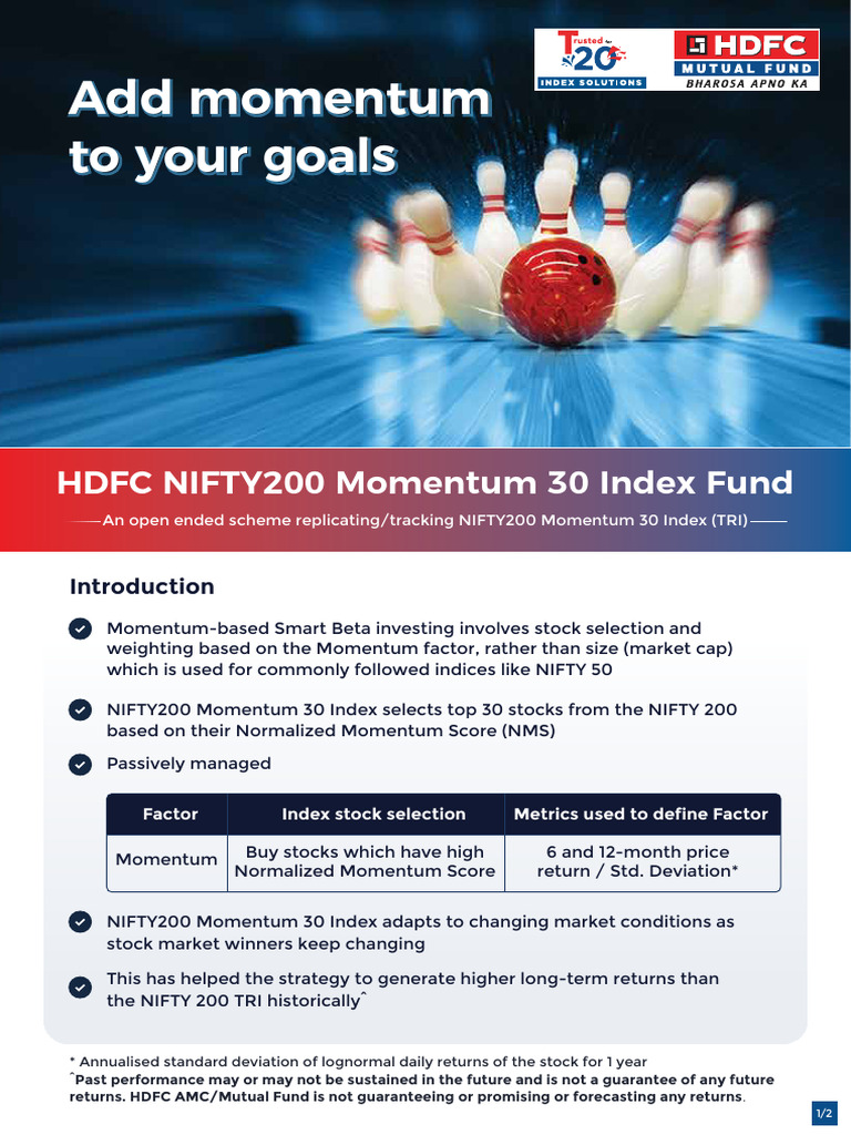 HDFC NIFTY200 Momentum 30 Index Fund - Leaflet (October 2024) | PDF ...