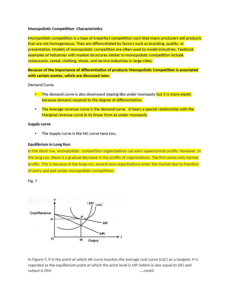 Equilibrium Under Monopolistic Competition 1 | PDF