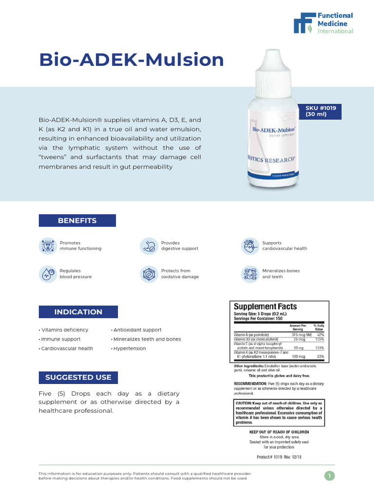 Bio ADEK Mulsion | PDF