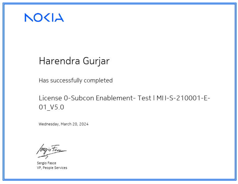 Harendra - L0 Certificate | PDF