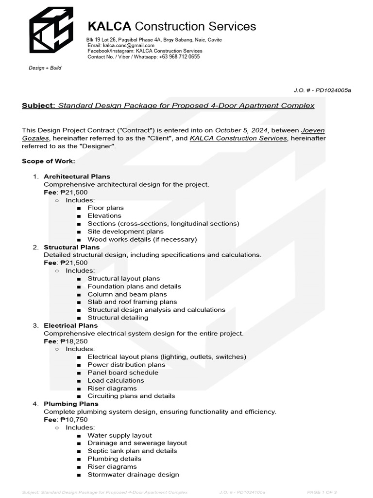 Design contract | PDF