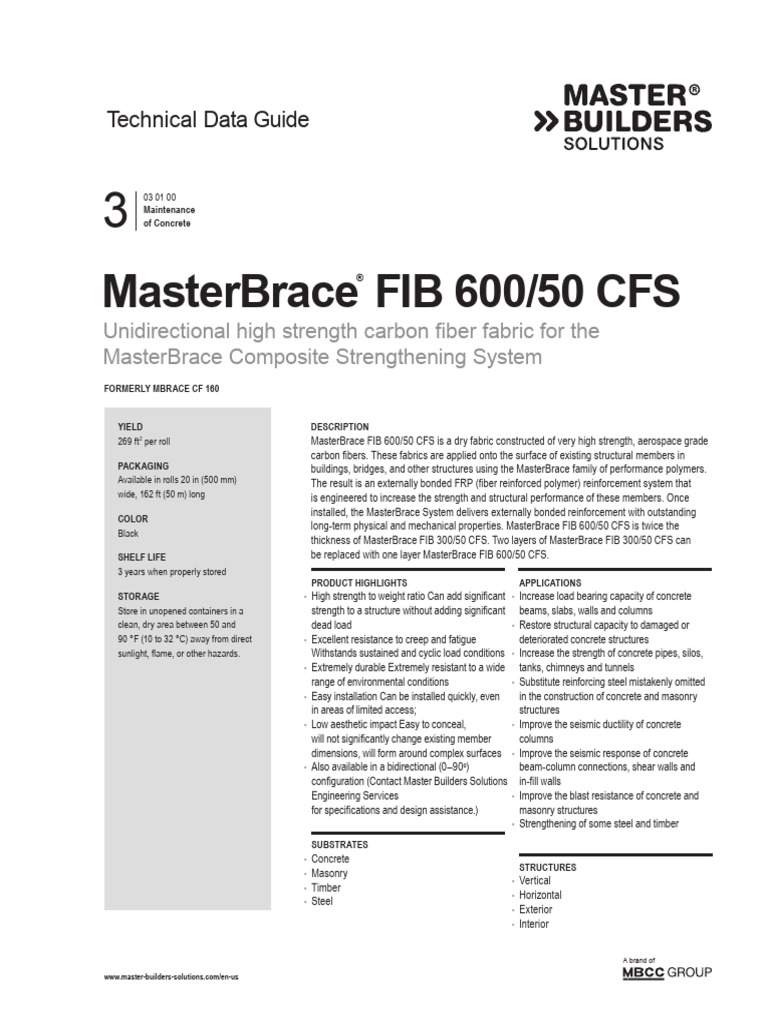 Masterbrace Fib 600 Tds | PDF