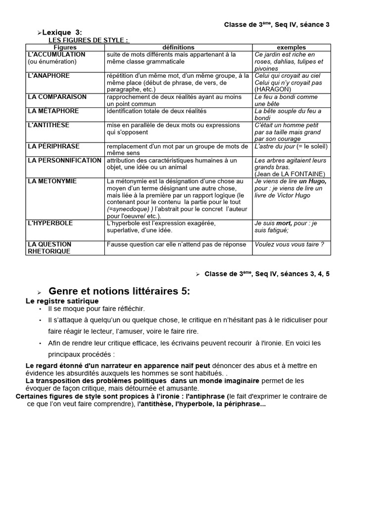 Fiches Révision Lexique 2 Et 3, GNL 4 Et 5 | PDF