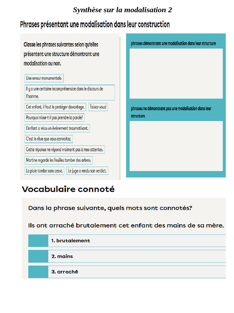 Les Modalisateurs | PDF
