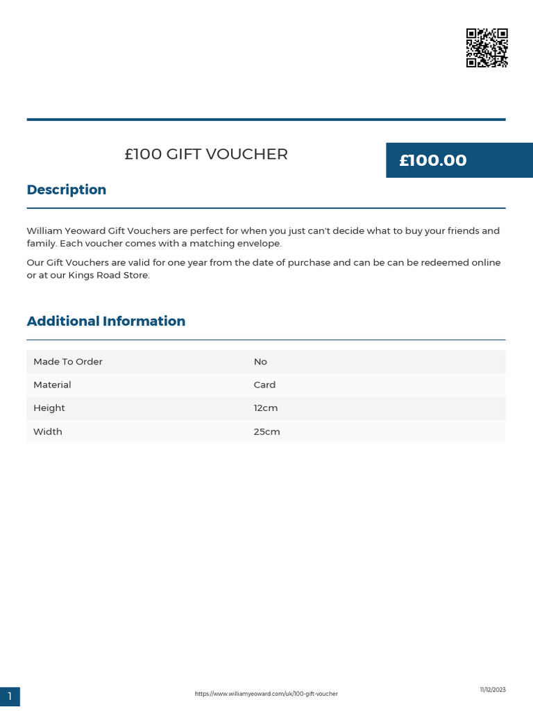 100 Gift Voucher | PDF
