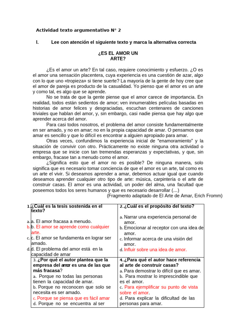 Actividad texto argumentativo N° 2 | PDF