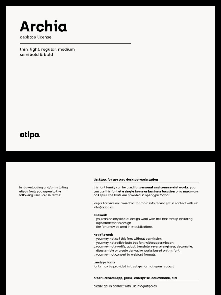 Archia Desktop License | PDF