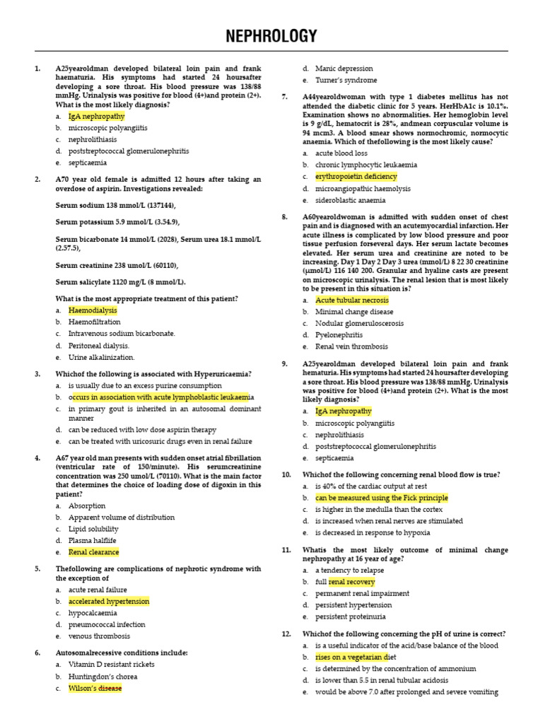 10 Nephrology | PDF