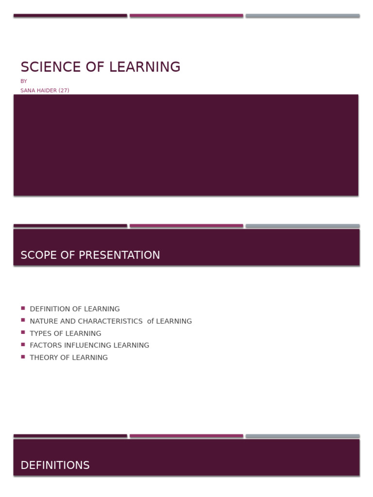 Science of Learning | PDF