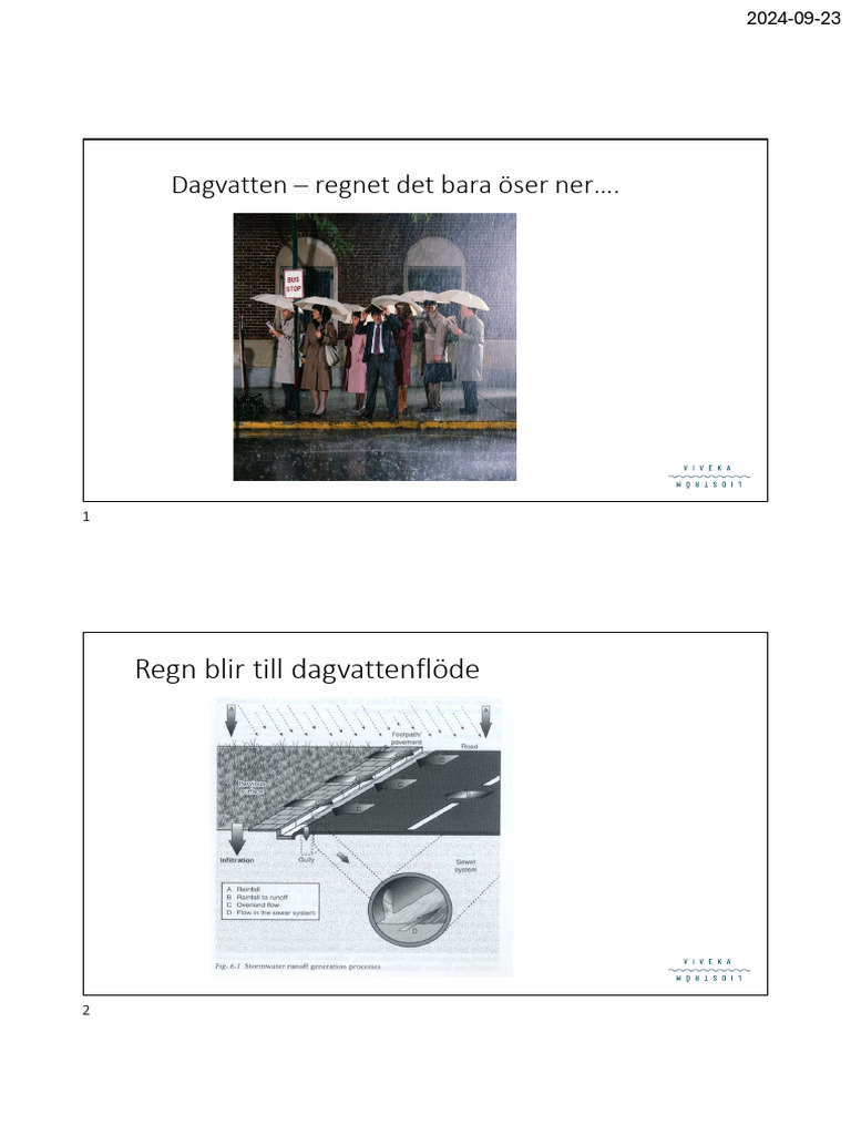 Lektion 4 Dagvatten M | PDF