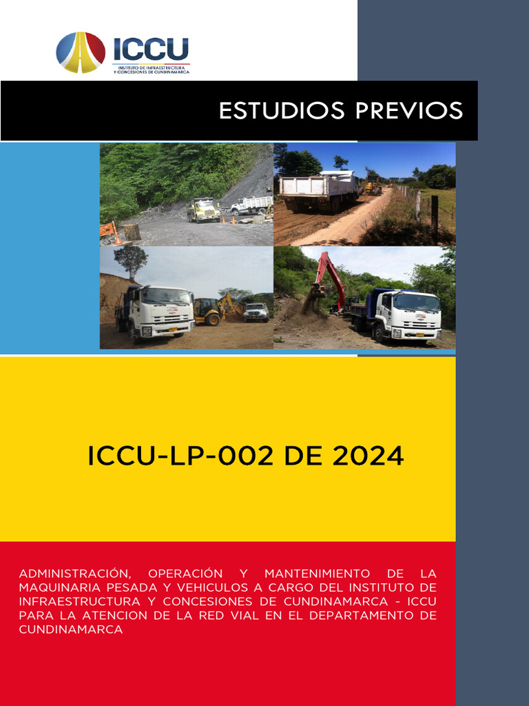 ESTUDIOS PREVIOS - ICCU-LP-002 de 2024 | PDF