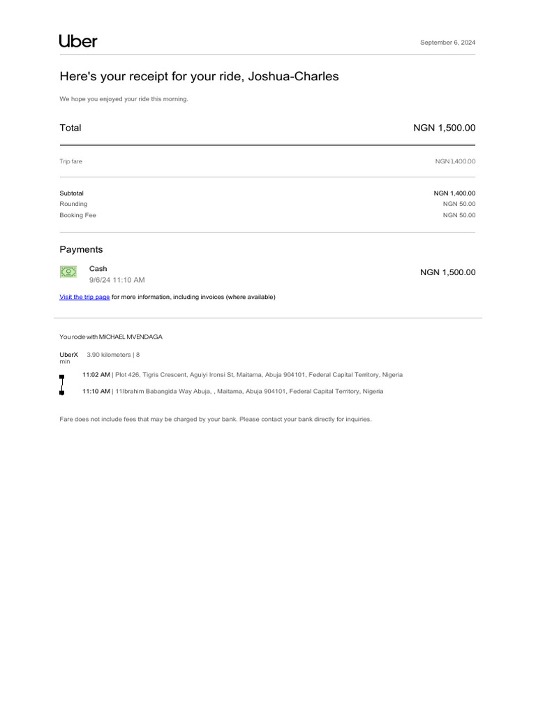 Uber Receipt - 2 | PDF